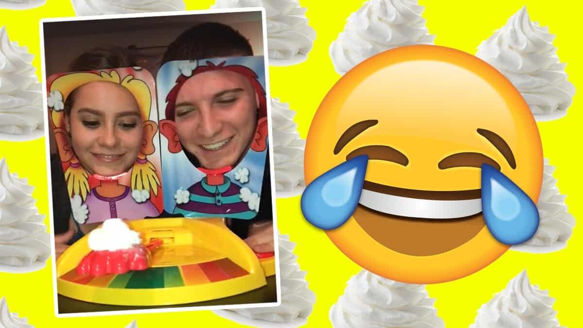 Watch this funny end to Pie Face game as dog eats cream! - Fun Kids ...