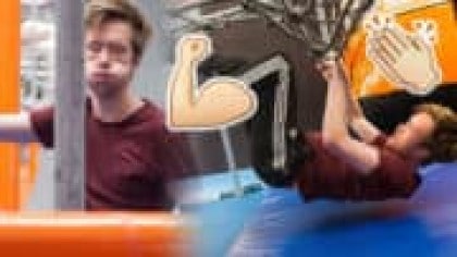 Dan practices his ninja skills at Ultimate Ninja UK to prep him for the ...